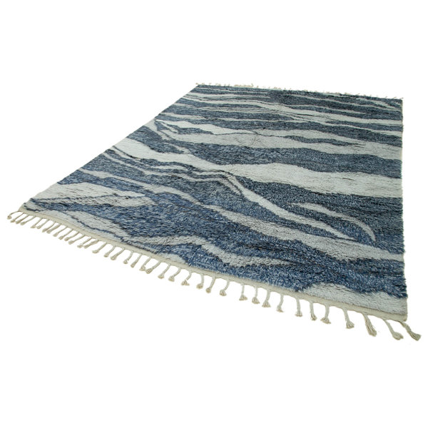 Dakota Fields Tapis intérieur / extérieur rectangulaire en laine 8 pi 0 po x 10 pi 3 po Bodean ...